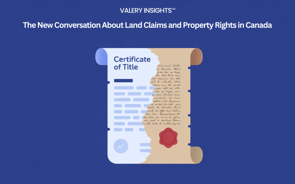 The New Conversation About Land Claims And Property Rights In Canada